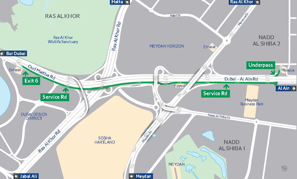 RTA opens part of Dubai-Al Ain Road Widening Project