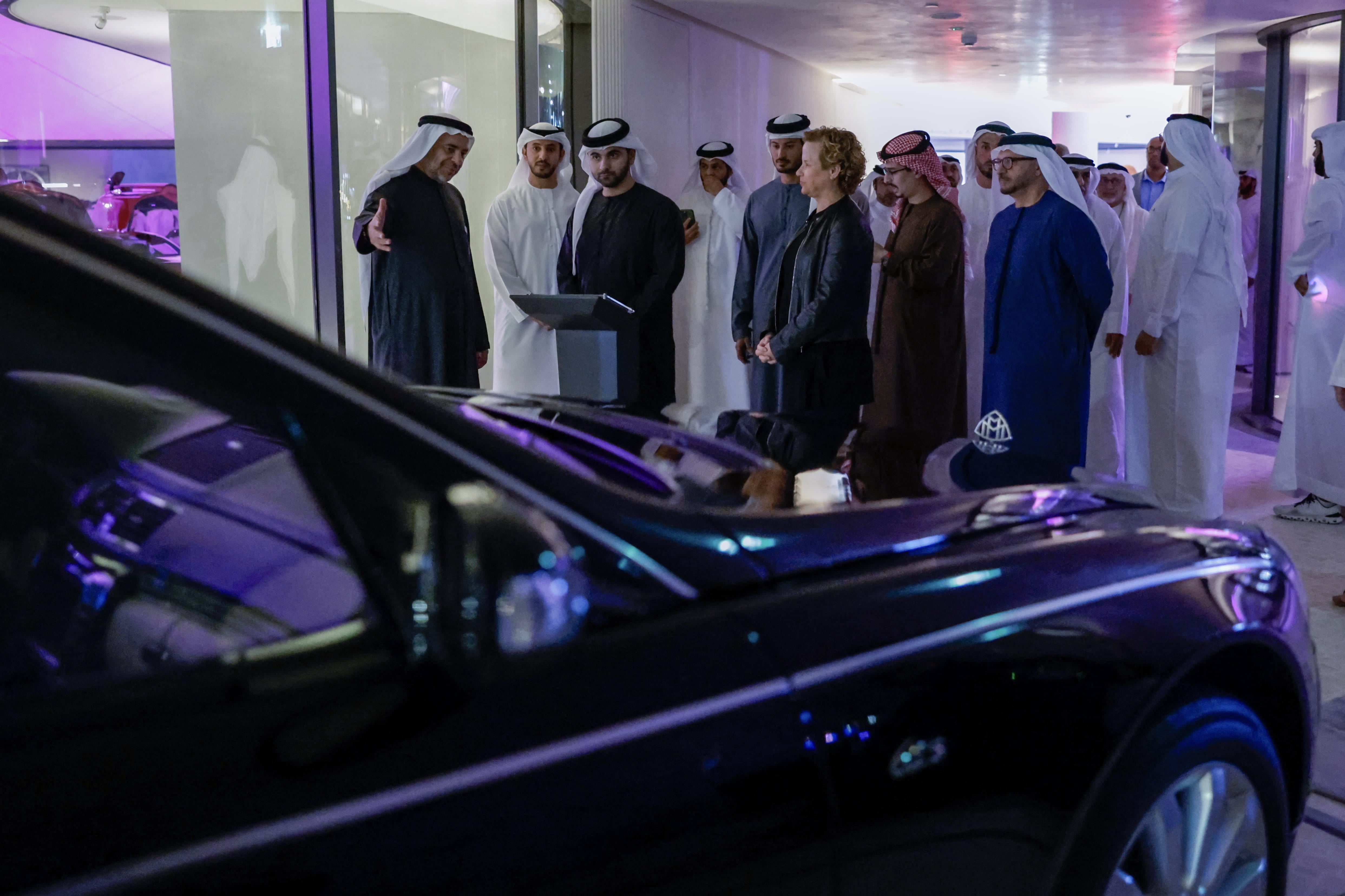 Mansoor bin Mohammed attends opening of the Mercedes-Benz Brand Center ...